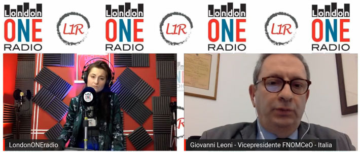 Il punto sul Covid: il presidente Leoni a London One Radio | OMCeO Venezia